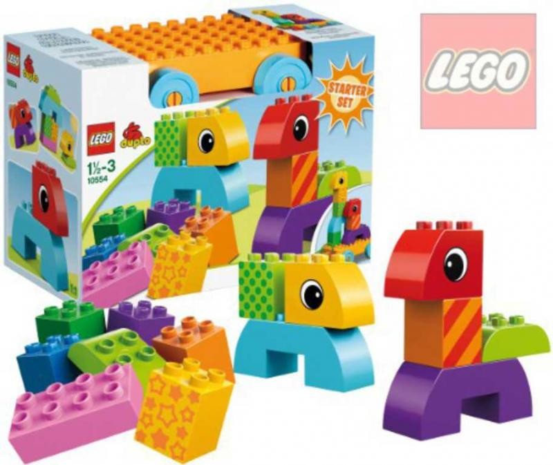 LEGO DUPLO Pirmasis traukiamas statybų rinkinys, 1,5-3 metų vaikams ...